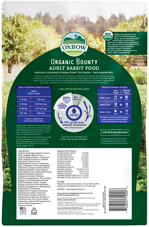 Oxbow Organic Bounty - Adult Rabbit - Pittsburgh, PA - Pittsburgh Agway